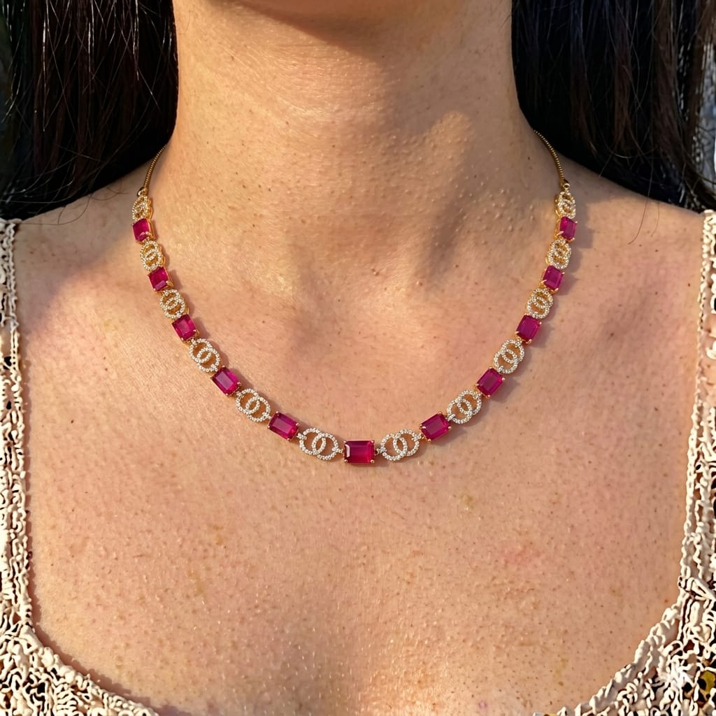 CZ stone necklace – Bling Bazaar Jewellery